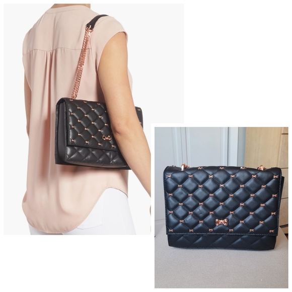 Ted Baker London | Bags | Ted Baker London Bow Quilted Leather Shoulder ...